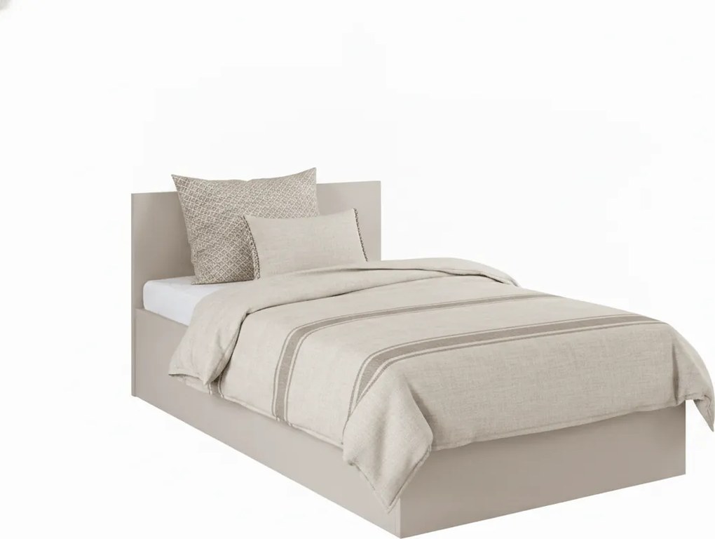 Postel SOFIA 90 x 200 cm, kašmírově béžová Rošt: S lamelovým roštem, Matrace: Matrace Coco Maxi 20 cm