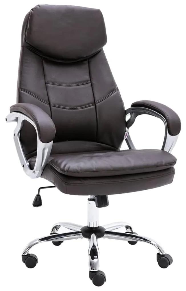 20562 vidaXL Kancelářská židle hnědá pravá kůže