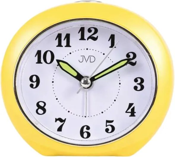 JVD Netikající tichý ručkový budík s osvětlením s plynulým chodem JVD SRP803.4