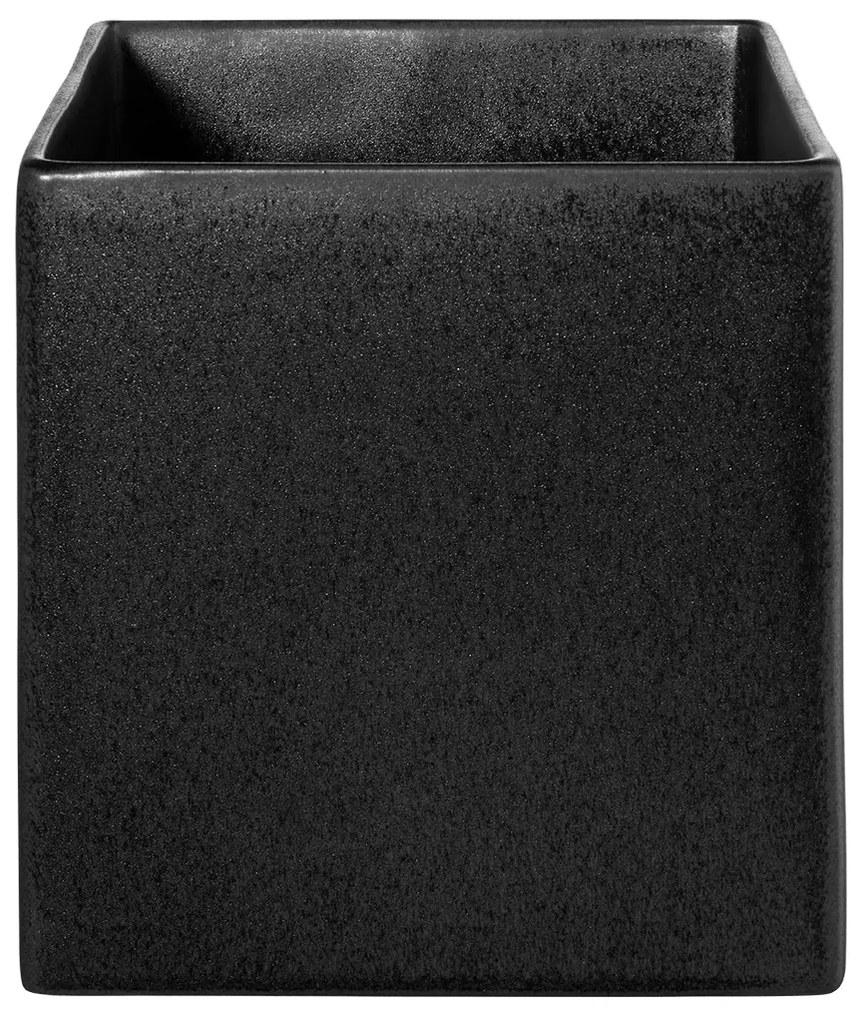 Květináč z kameniny 18x18 cm QUADRO ASA Selection - černý