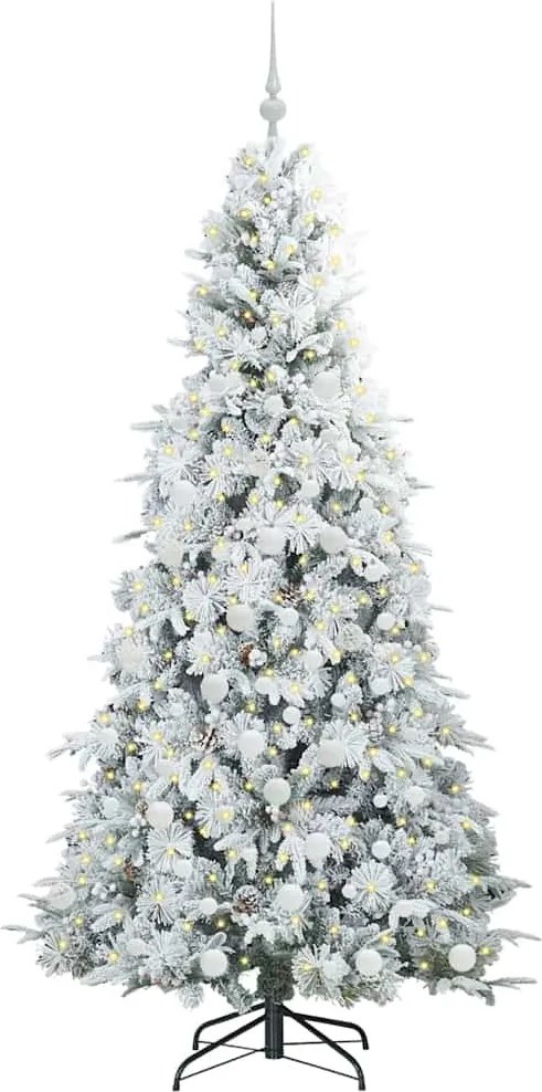 Umělý Skládací Vánoční Strom s stojanem Bílá 180 cm PE a PVC 3397487