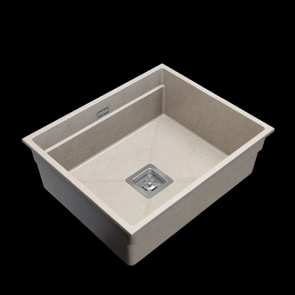 Gamma Decor 6050, 1-komorový granitový dřez 600x500x220 mm, béžová, GMA-ZLE000111