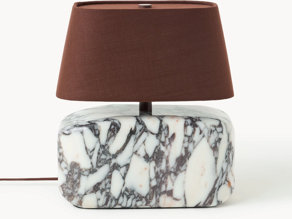 Malá stolní lampa's mramorovou podstavou Calacatta Viola Maleo