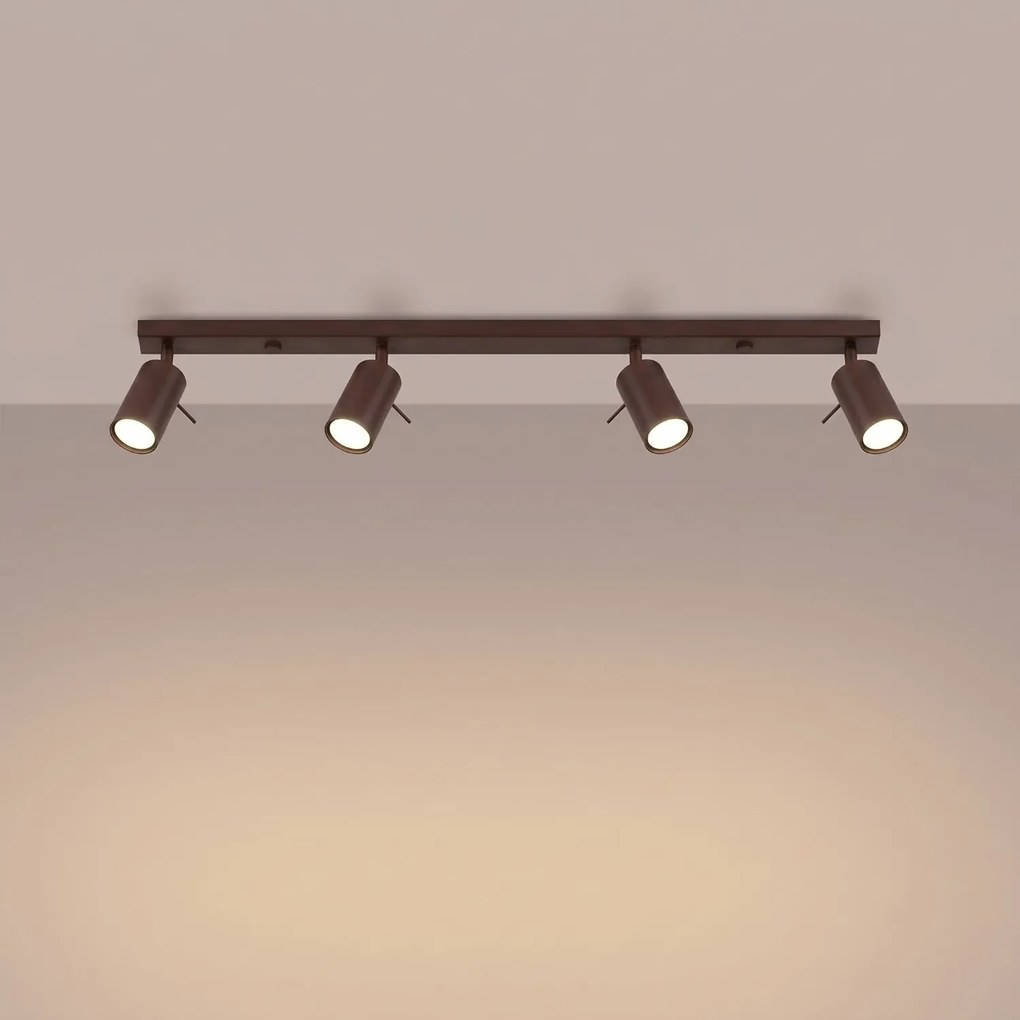 Sollux Lighting Stropní svítidlo RING 4L hnědé