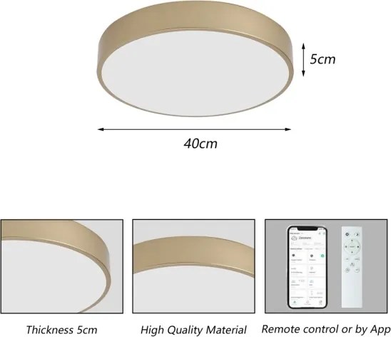 BRILAGI-LED Stmív. svítidlo POOL SMART LED/48W/230V 40 cm Wi-Fi Tuya zlatá + DO