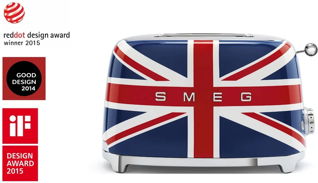 Toustovač Smeg 50´s Retro Style TSF01, 2x2, Union Jack, TSF01UJEU