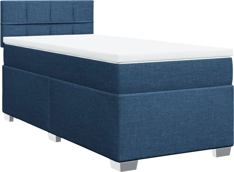 Box spring postel s matrací modrá 80x200 cm textil 3285721