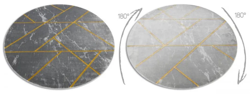 Kusový koberec Perl šedý kruh 120cm