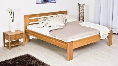 Postel Postelia BRUSSEL Dub 160x200 - Manželské dvoulůžko, dřevěná postel z masivu 3,7 cm