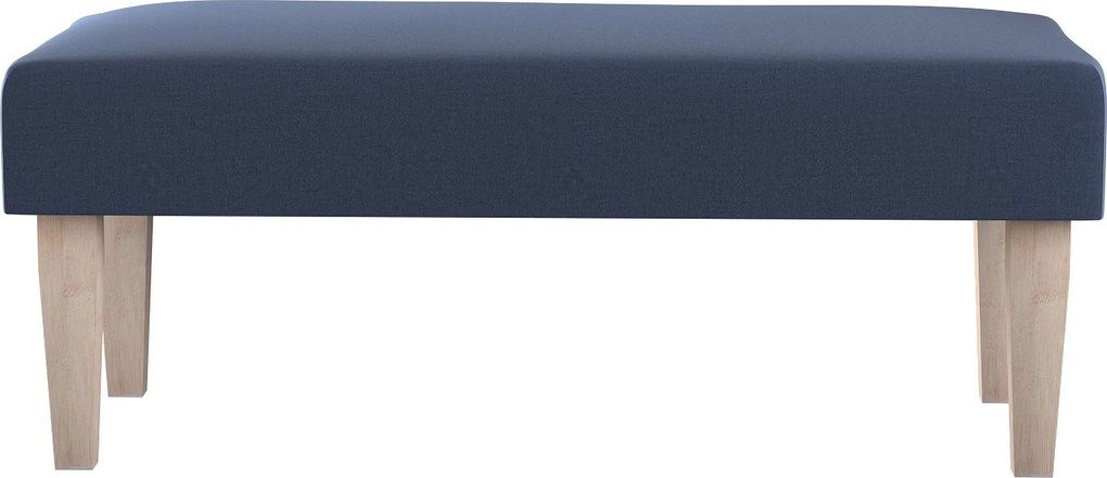 Dlouhá lavička 100x40cm barva tmavě modrá látka sametová