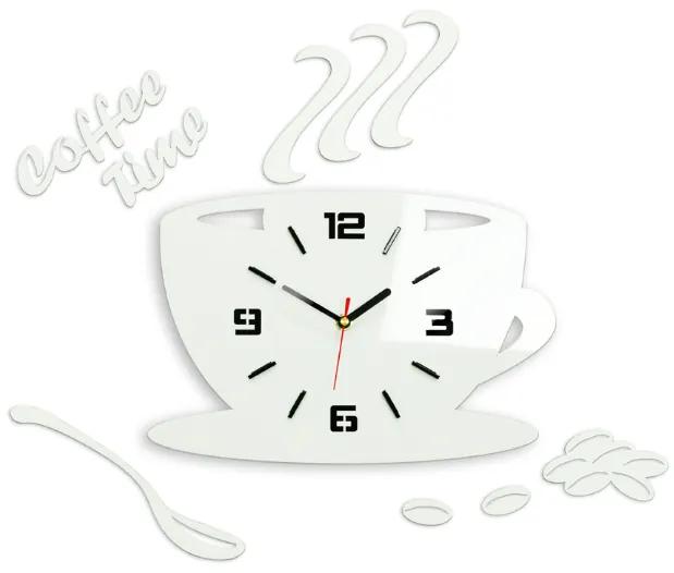 M.Clock Nástěnné akrylové 3D kuchyňské hodiny 64x43cm různé barvy Barva: černá