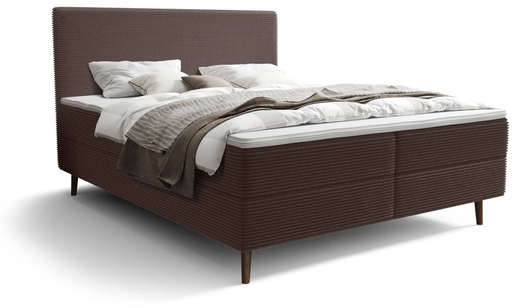 Manželská postel 160 cm Napoli Comfort (hnědá) (s roštem, s úl. prostorem). 1082532