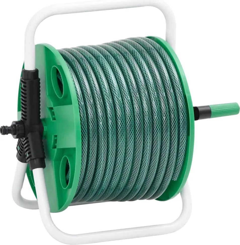 Volně stojící zelený hadicový naviják s 30m hadicí PVC 3281508
