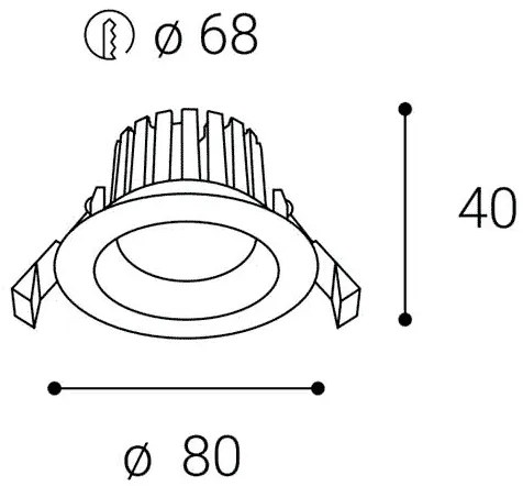 LED2 2231531 Max 1, venkovní bílá bodovka, 8W 3000K, prům. 8cm, IP65