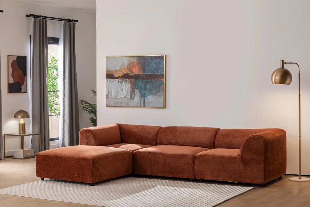 Hanah Home Rohová pohovka ALPHA červená levá