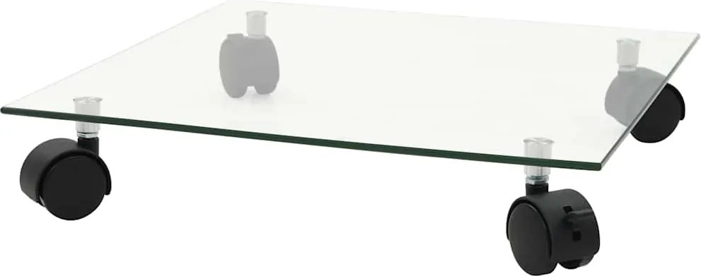Vozíky na rostliny 4 ks 35 x 35 cm tvrzené sklo čtvercové 3144027