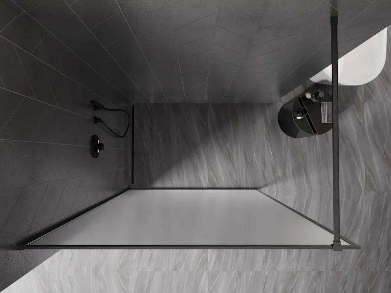 Mexen, Mexen Kioto-XF sprchová stěna s rámem 60 x 202 cm, matná 10 mm, pistolově šedá kartáčovaná - 800-060-104-66-30-X