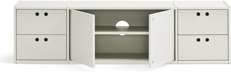 Krémový TV stolek 157x42x40 cm Wally – Teulat