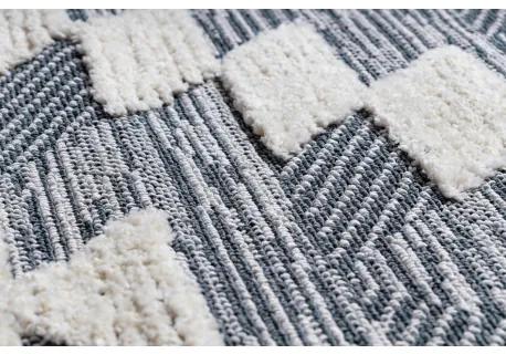 koberec SEVILLA Z250A diamanty modrý / šedá střapce, Berber, Mar velikost 140x190 cm | krásné koberce cz