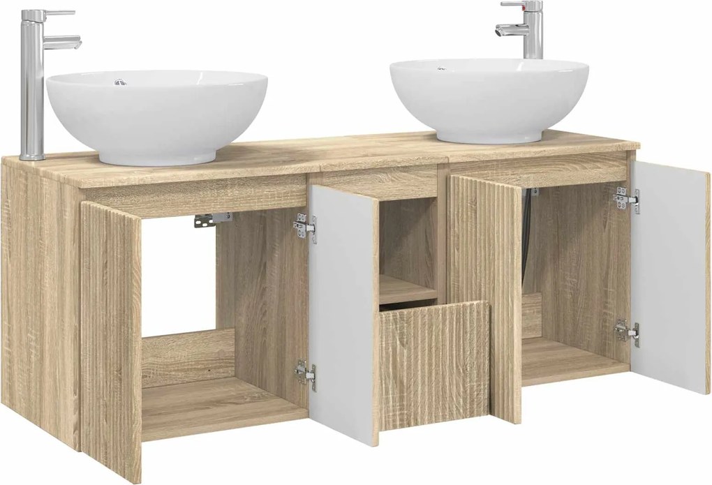 Sada koupelnových skříněk 3 ks Dub sonoma 49,5 x 44,5 x 65 cm 3405699