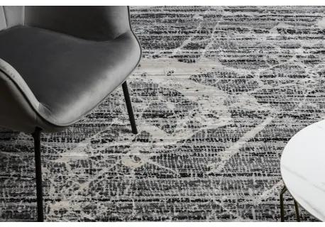Moderní koberec TULS strukturální, střapce 51322 Mramor šedá / slono velikost 160x220 cm | krásné koberce cz