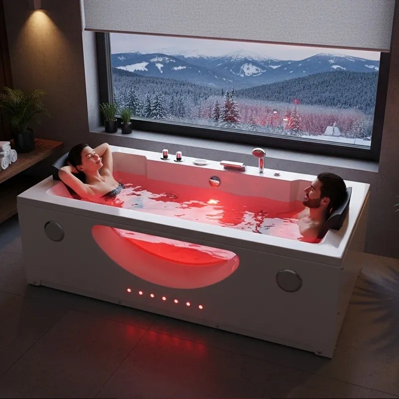 BPS-koupelny Hydromasážní vířivá vana Levante 659 180x90 s ohřevem vody