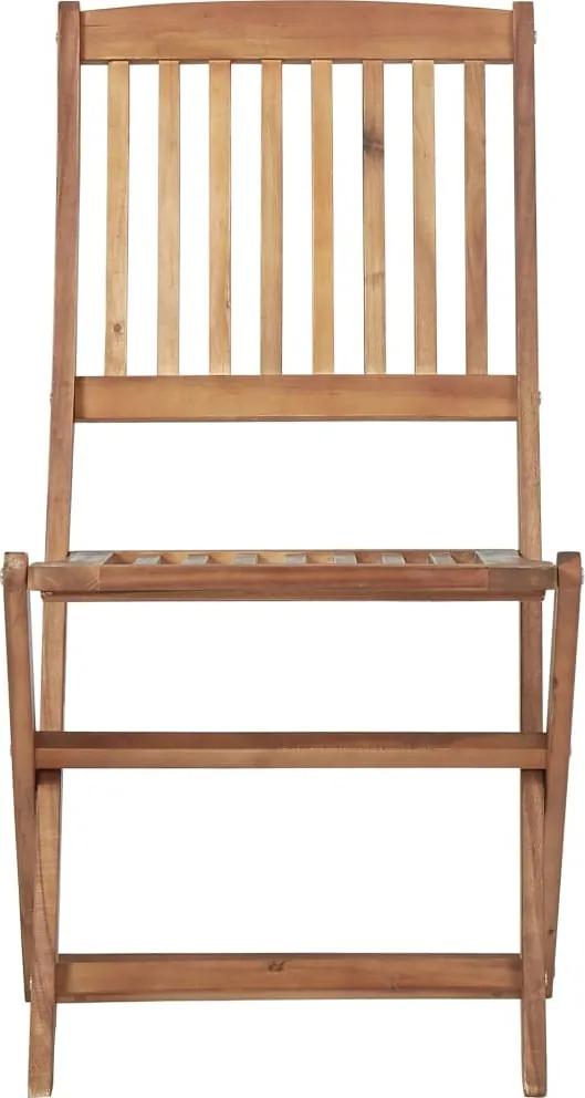 vidaXL Skládací zahradní židle s poduškami 2 ks masivní akáciové dřevo [3064644] Barva: Jasně zelená
