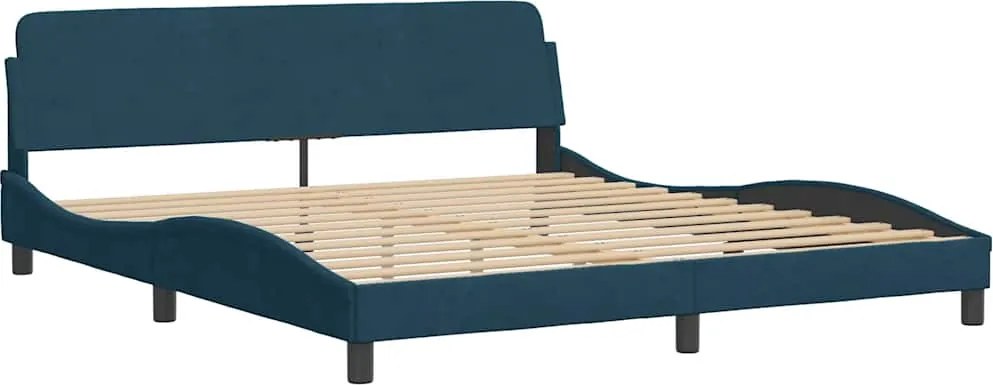 Rám postele bez matrace tmavě modrý 180x200 cm samet 3207939