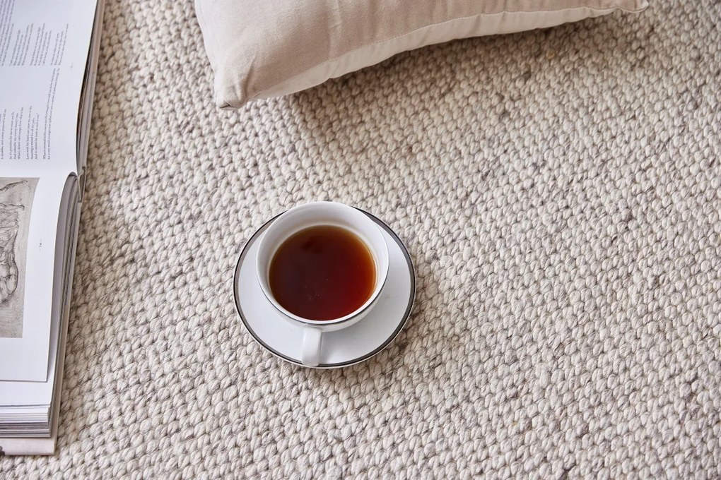 Diamond Carpets India, Ručně vázaný kusový koberec Salt DE 4061, 120x170, bílá, ložnice