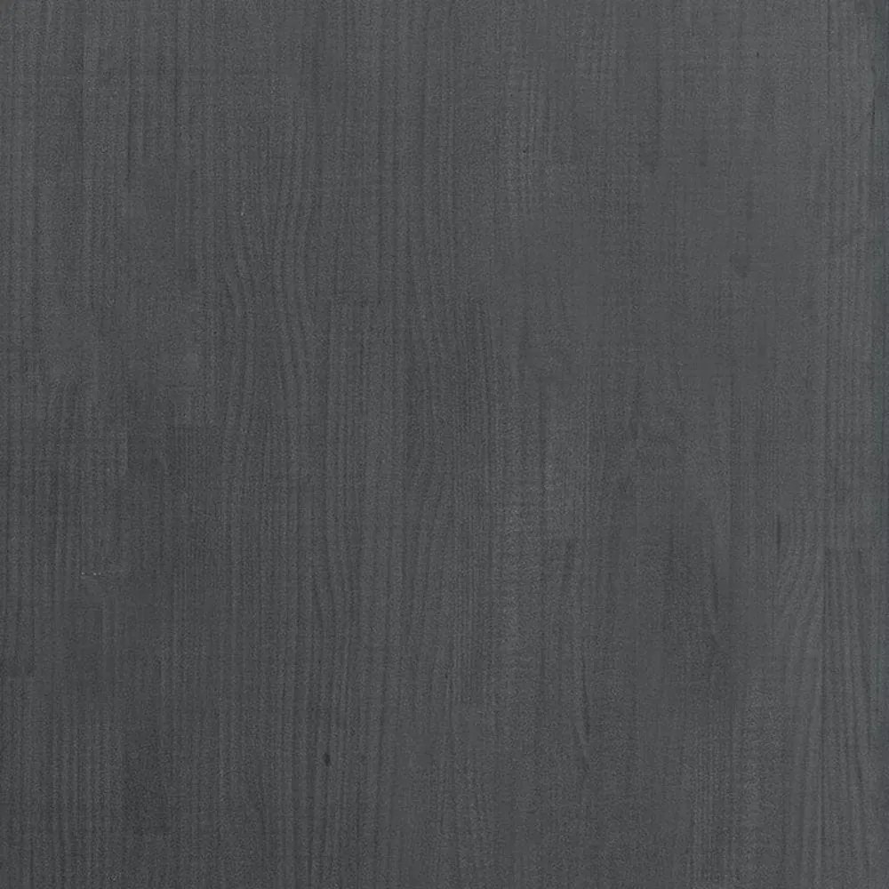 Petromila Vysoký regál šedý 80 x 30 x 210 cm masivní borové dřevo