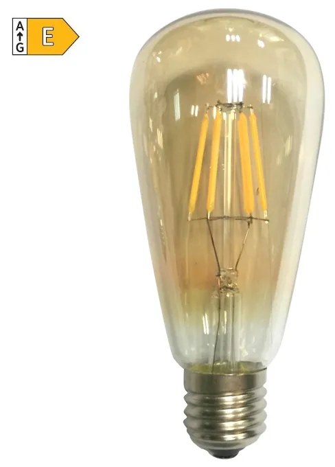 Diolamp LED Filament žárovka Amber ST64 8W/230V/E27/2700K/900Lm/360°