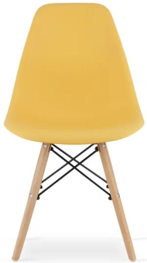 Jídelní židle BASIC hořčicové 4 ks - skandinávský styl