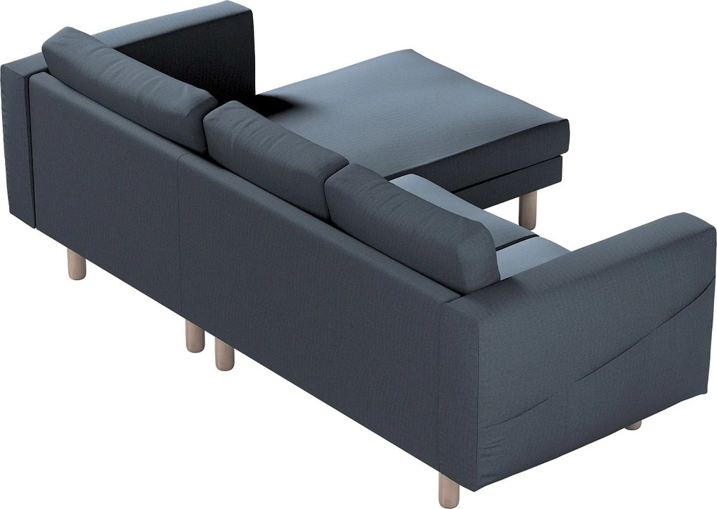 Potah na pohovku IKEA Norsborg 3-místná se šezlongem barva modrá látka pletený vzor