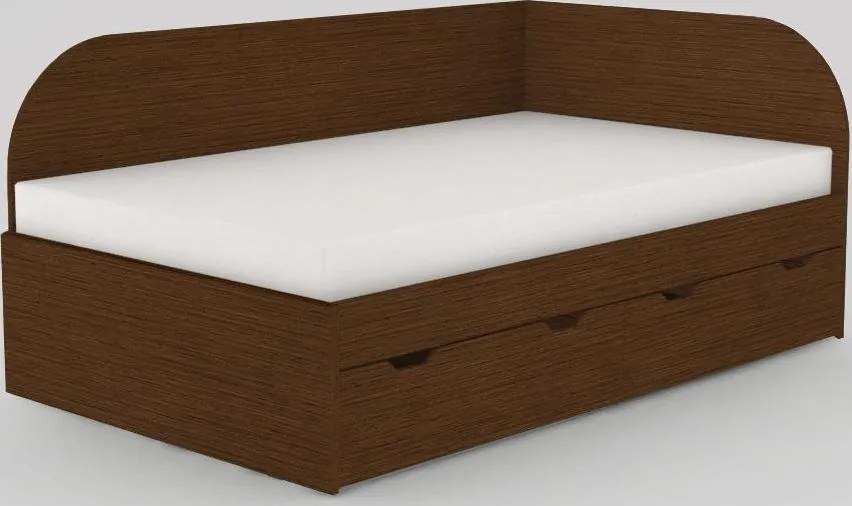 Dřevona - Elitte Dětská postel REA GARY 120x200 s úložným prostorem, pravá, DUB BARDOLINO