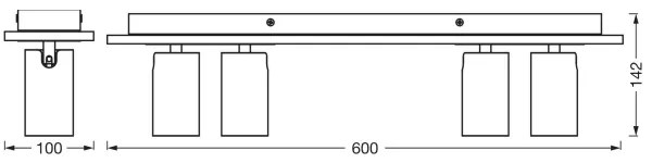 Ledvance - LED Bodové svítidlo DECOR MERCURY 4xGU10/3,4W/230V