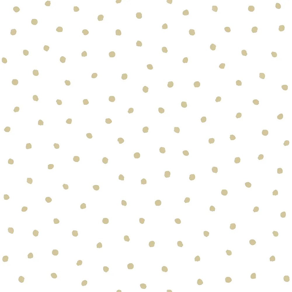 Vliesová tapeta bílá se zlatými puntíky 347673, Precious, Origin
