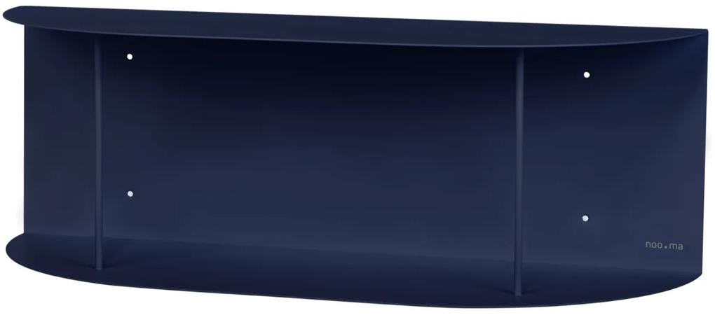 OnaDnes -20% noo.ma Modrá kovová nástěnná police Lina 60 x 20 cm