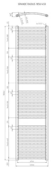 EBS GRANDE IGR4501850OEW Radiátor elektrický oblý 45x185 S_G45185OEW