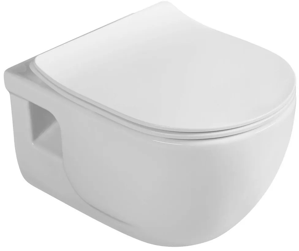 Sapho, BRILLA závěsná WC mísa, Rimless, 36,5x53 cm, bílá, 100614
