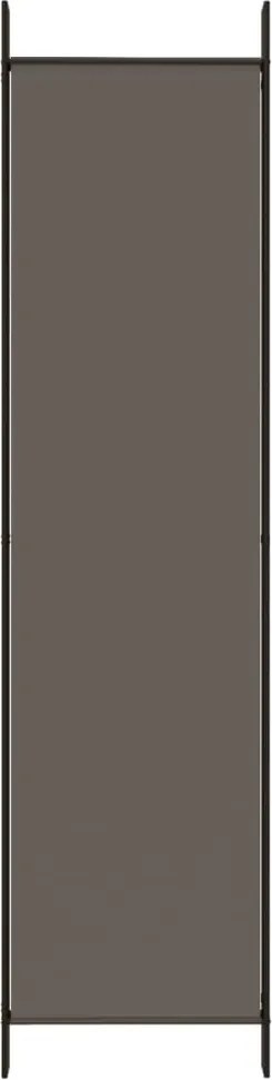 vidaXL 6dílný paraván 300 x 220 cm textil [350206] Barva: antracitová