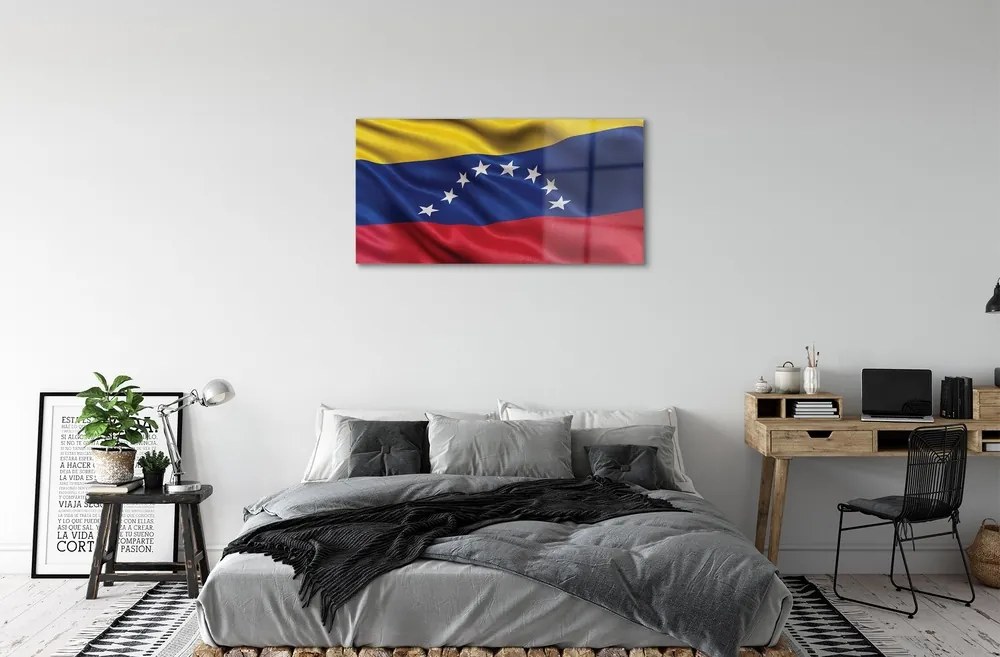 Obraz na skle vlajka Venezuely 120x60 cm