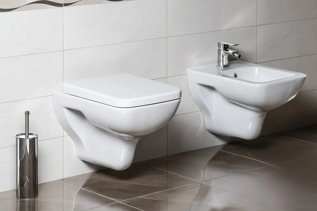 Aqualine, BENE bidet závěsný 35,5x50 cm, bílá, BN510