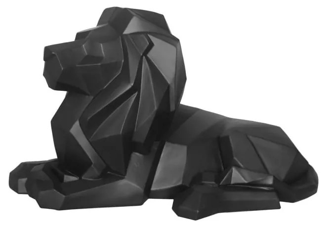 Matně černá soška PT LIVING Origami Lion