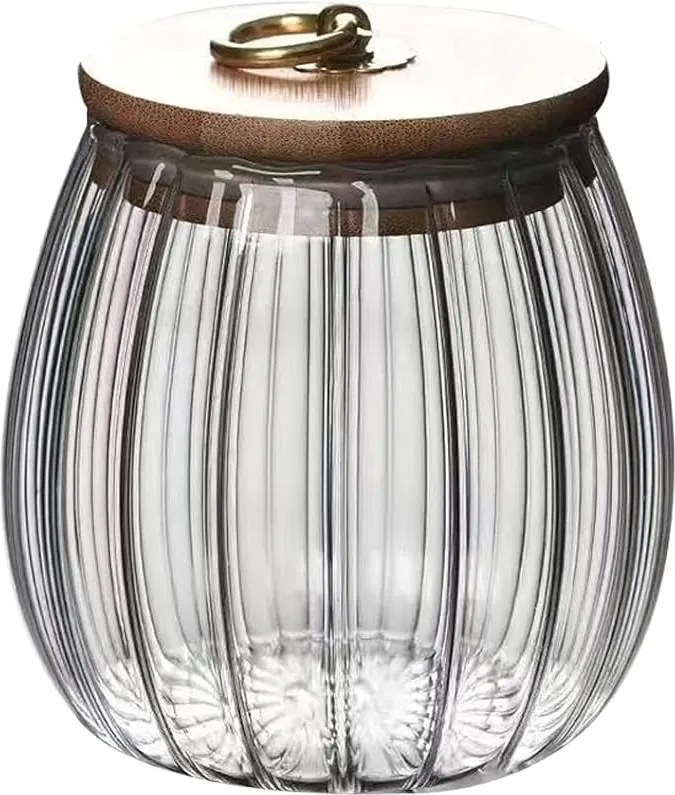 Skleněná dóza RIBBE s bambusovým víkem 700 ml