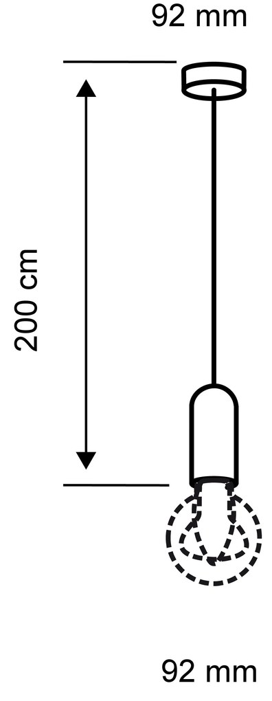Paulmann 50346 Neordic Ketil 1, černé závěsné svítidlo, 1x max20W E27, IP44