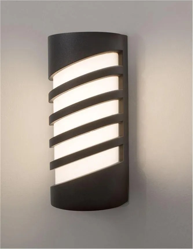 NV 9926617 Venkovní nástěnné svítidlo LUPO černý hliník akrylový difuzor LED 10W 3000K 220-240V 64st. IP65 - NOVA LUCE