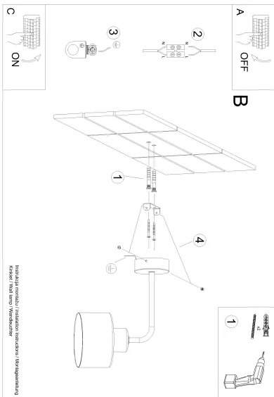 Sollux SL.1129 - Nástěnná lampa SAVAR 1xE27/60W/230V černá