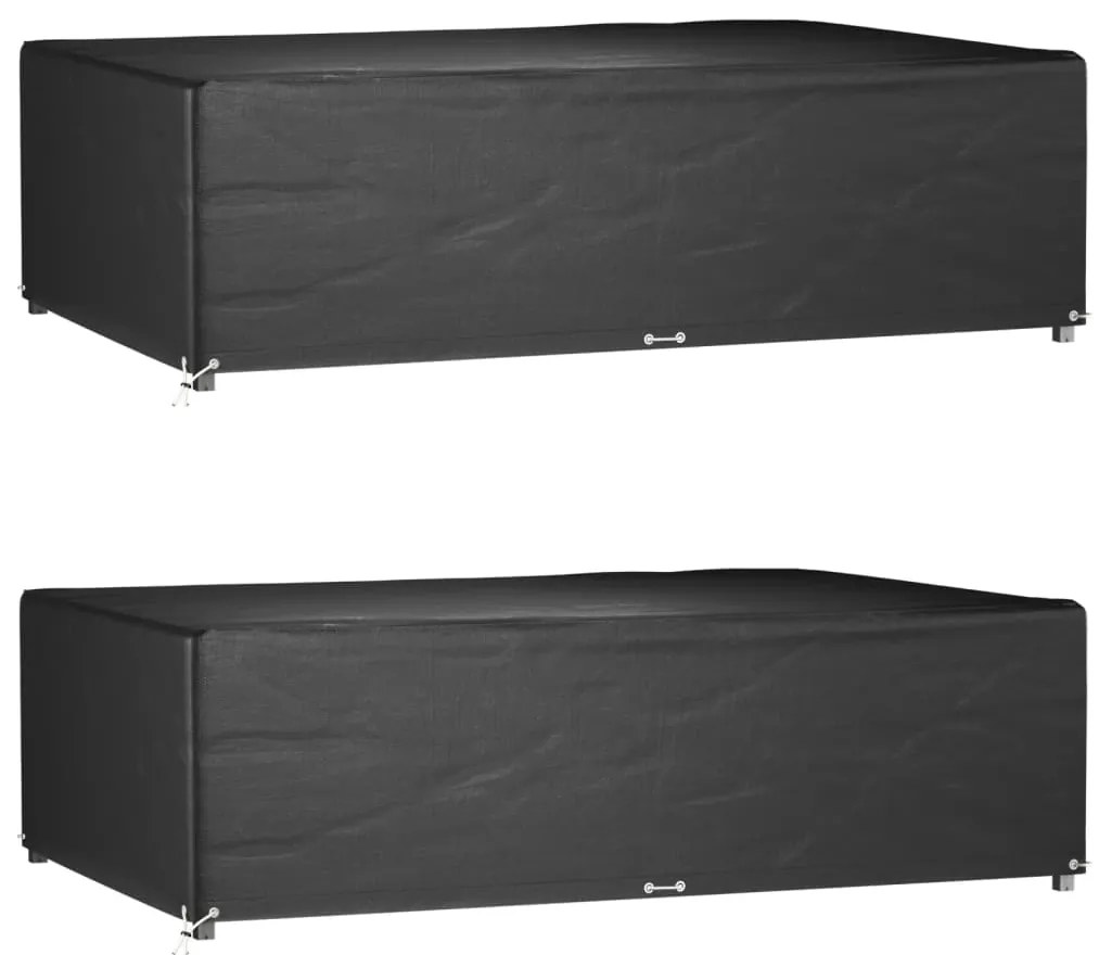 Plachty na zahradní nábytek 2 ks 12 oček 227x152x65 cm obdélník 3155352