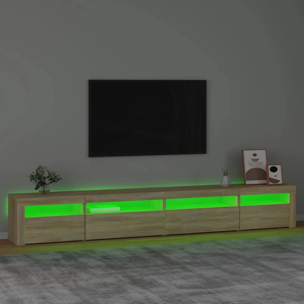 TV skříňka s LED osvětlením dub sonoma 270 x 35 x 40 cm 3152748