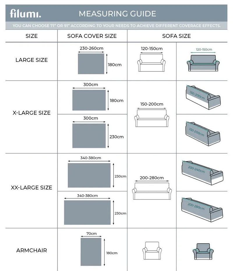 Světle šedý potah na křeslo 70 cm Talo – Filumi